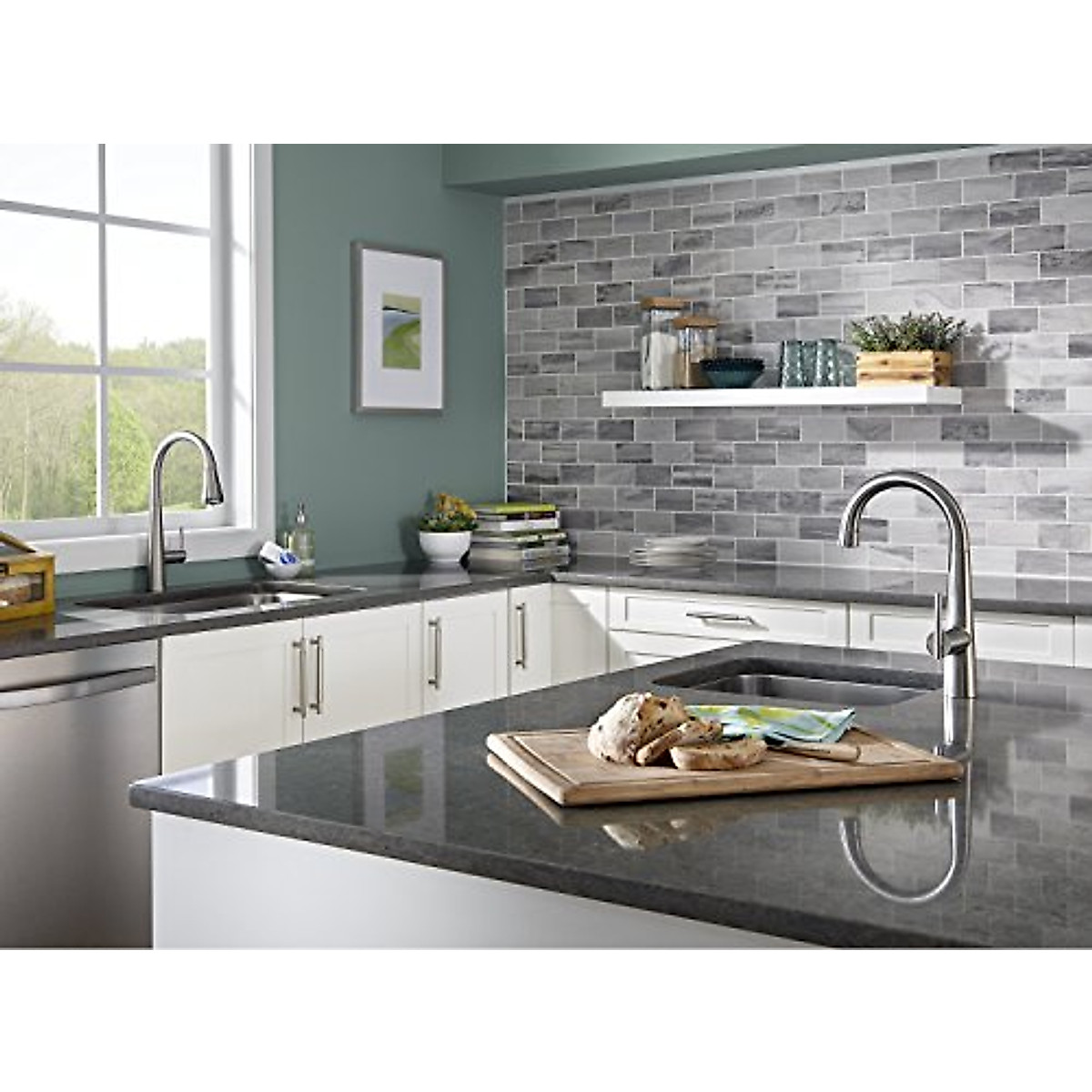 American Standard 4932300.075 Edgewater Pull-Down Kitchen Faucet with SelctFlo in Stainless Steel