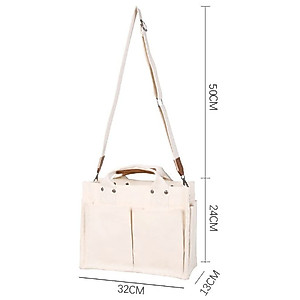 Canvas Tote Bags for Women Large Shoulder Bags Handbags Purse Big Satchel Purses Multi-pocket Handbags Casual Work Bags