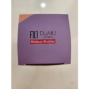 DUAIU Makeup Brushes Set Make Up Brushes Professional 15Pcs Marble Makeup Brush Set for Foundation Powder Concealers and Eyeshadow with Exquisite Marble Bucket Gift Box…