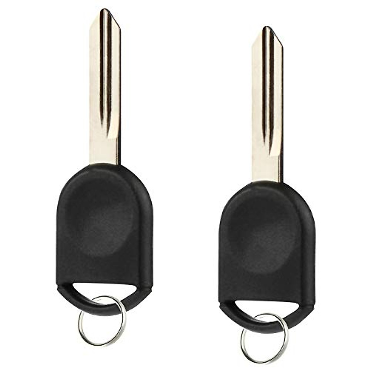 Chip Key fits 2000-2010 Ford Lincoln Mercury Mazda Transponder Ignition (H84-PT, 40BIT, 691259), Set of 2