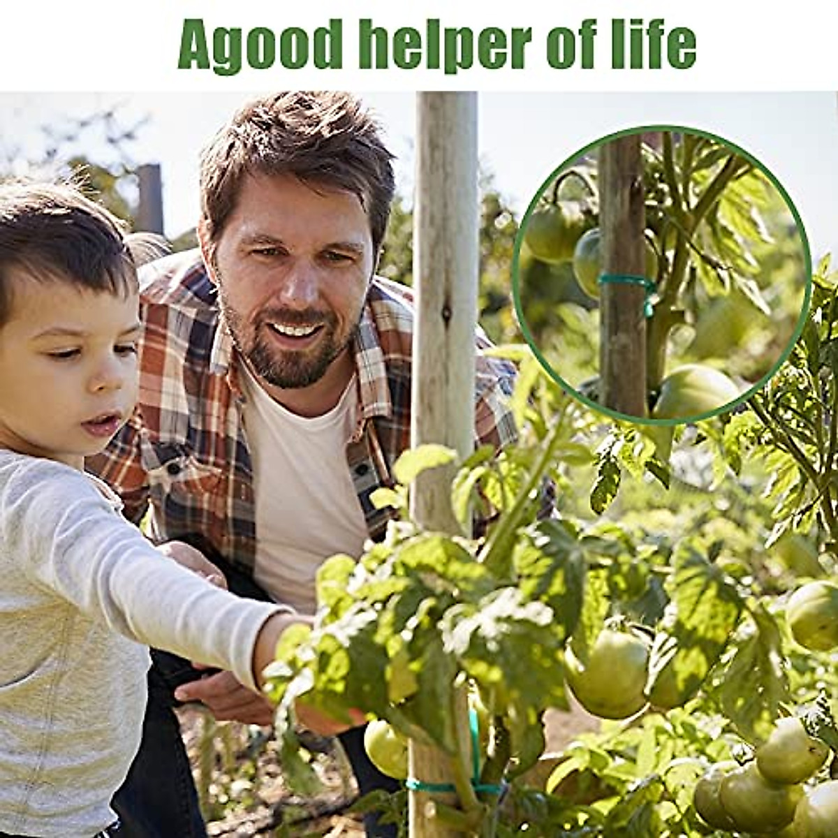 Plant Ties, 492FT/150m Green Garden Wire, Sturdy Plant Ties for Support, Garden Ties with Cutter for Tomatoes Vines, Plant Wire Tie Wire for Indoor, Outdoor, Home and Office Use