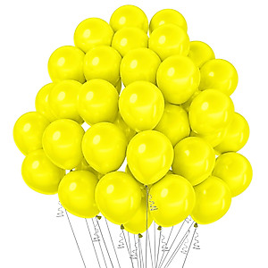 YGAUZ Yellow Balloons, 50 PCS, 5 Inch, Latex, Unisex, for Birthday, Wedding, Baby Shower Party Decorations