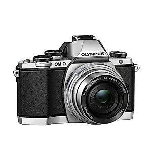 Olympus OM-D E-M10 with M.Zuiko ED 14-42mm 1:3.5-5.6 EZ Lens - Silver - International Version (No Warranty)