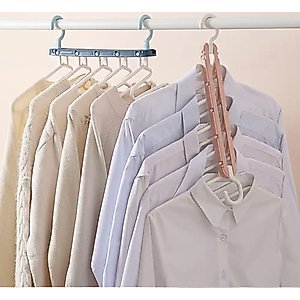 CJSI 2 Pack Shirt Hangers Space Saving, Wardrobe Plastic Hangers, Clothes Hangers Space Saving, Clothing Hangers, Space Saving Hangers for Clothes, Dormitory, Bedroom and Bathroom