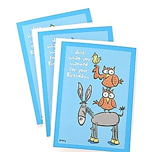 SHADE TREE GREETINGS Men's Funny Adult Birthday Greeting Card (5" x 7") by Smart Alex | 3 Pack + 3 Envelopes (Hooters and Ass)
