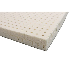 OrganicTextiles Organic Latex Mattress Topper w/Cotton Cover - Medium Firmness - 3" Inch - King Size (GOLS+GOTS Certified Organic)