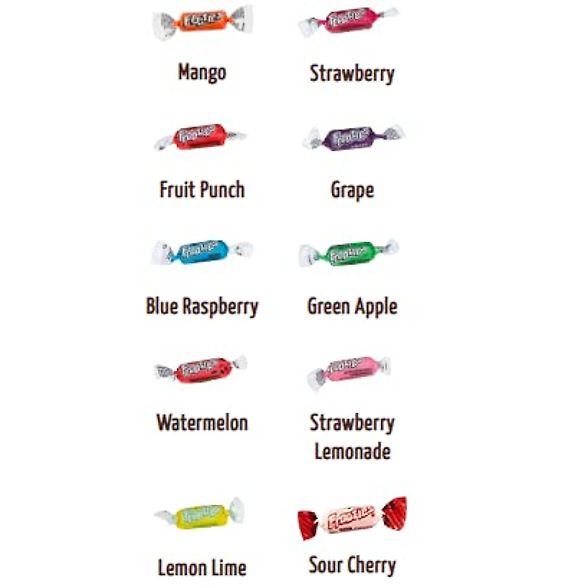 Tootsie Frooties 1Lb Assortment Of Great Tasting Fruit Taffy - 10 Flavor Assortment - Candy Snack - Freshly Packaged By Snackadilly