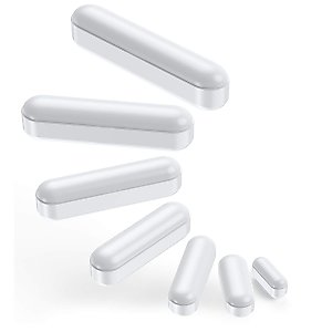 Biomed Scientific Magnetic Stir Bar PTFE Magnetic Stirrer Mixer Stir Bars High Magnetism Teflon Coated Stirrer Rod Type-C Set 7pcs/Pack, White