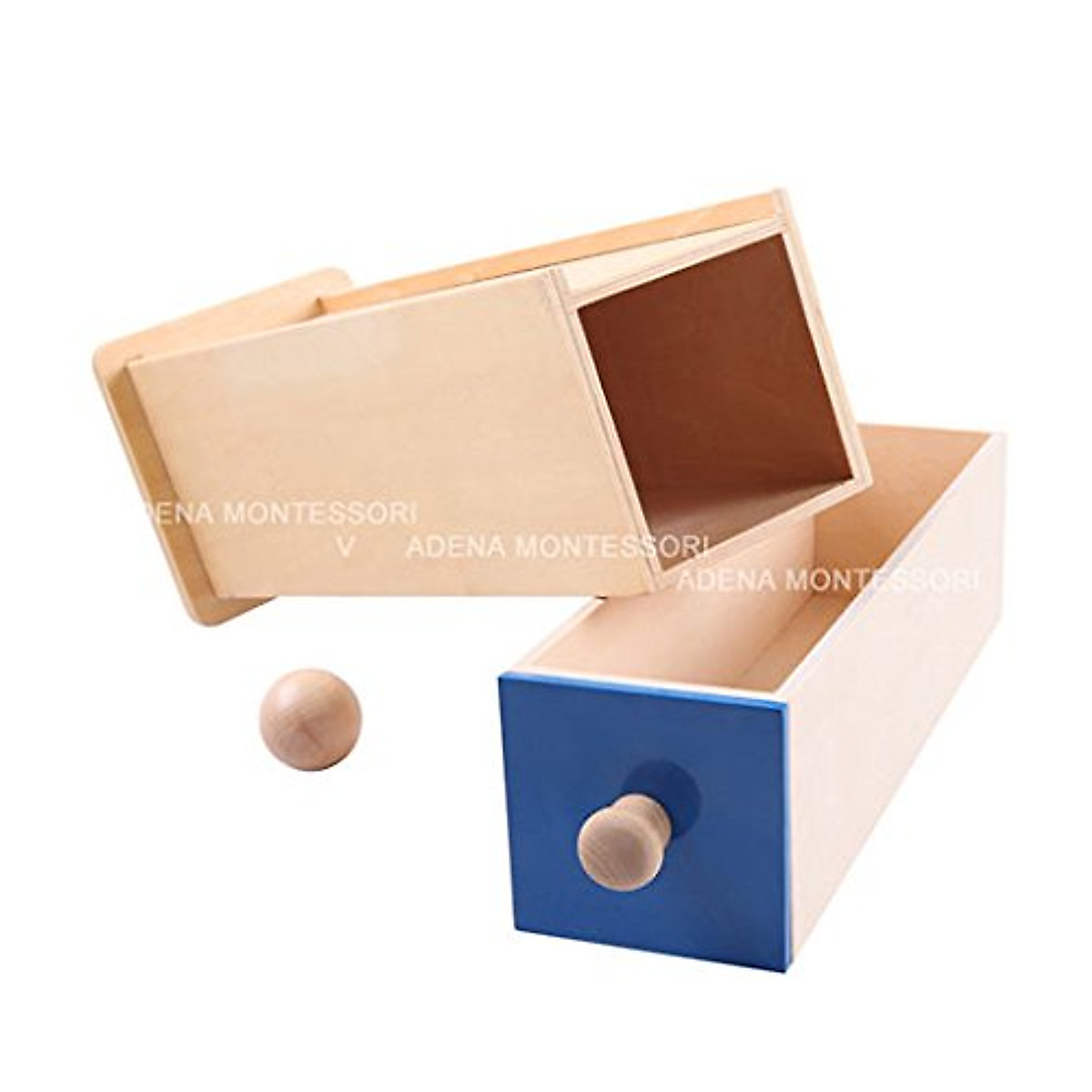 Adena Montessori Object Permanence Box w/ DrawerMontessori Ball Drop Imbucare Box