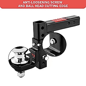 OPENROAD Adjustable Trailer Hitch Ball Mount Fits 2-Inch Receiver, 2" Tow Balls 7500lbs, 9-1/2" Drop/ 8-1/4" Rise Drop Hitch, Tow Hitch for Heavy Duty Truck with Stainless Steel Pins and Lock