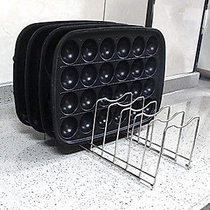 FLSEPAMB Lid Organizer Pot Lid Organizer Pot Lid Rack Holder Suitable for Bakeware Dish Plate, Cutting Boards, Pots & Pans, Serving Trays, Reusable Containers in Cabinet Pantry (1 Pack)