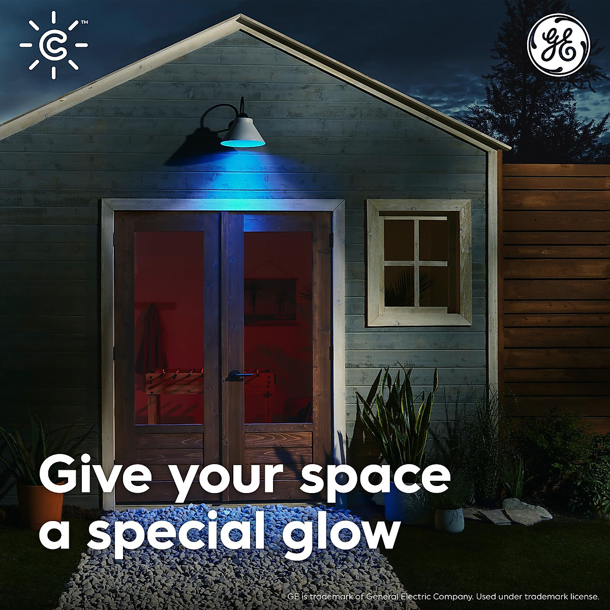 GE CYNC Smart LED Light Bulbs, Color Changing Lights, Bluetooth and Wi Fi Lights, Works with Alexa and Google Home, PAR38 Outdoor Floodlights (2 Pack)