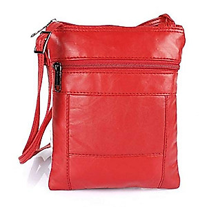 Marcellino Astrid Women's Crossbody Bag … (Red)