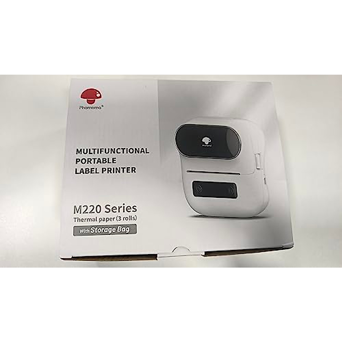 Phomemo Label Maker, Bluetooth Label Printer for Barcode, Address, Home, Mailing, Small Business, Clothing, Portable Label Maker Easy to Use with 3 Rolls Label & Bag