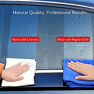 Chamois Cloth for Car - 3 Pack Drying Towel Super Absorbent Fast Drying 26" x 17" - Car Shammy Towel (Blue Pink Green)