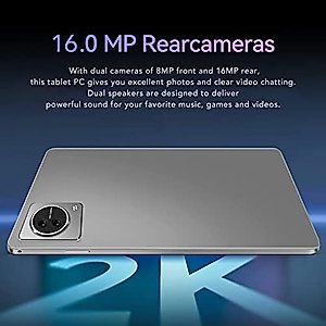 ciciglow Ultra Thin Tablet, 10.1in 1920x1200 IPS Display, 8GB RAM 128GB ROM, 8 Core CPU, 8MP+16MP Camera, Support 512GB Memory Expansion, 7000mAh, Android 11.0 (Gray)