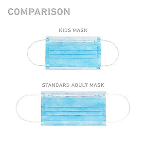 StringKing Disposable Kids Face Masks for Protection - Premium Quality Filter - Childrens Mask (Box of 50 - Blue)