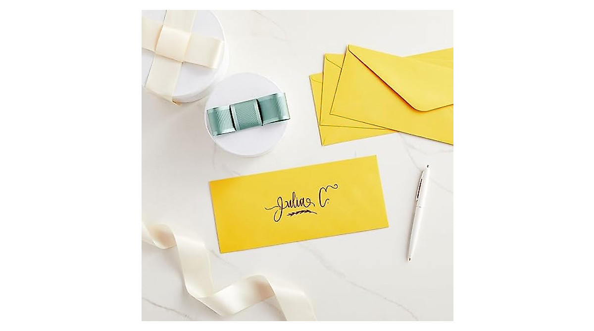 200 Pack Yellow Envelopes for Invitations & Letters