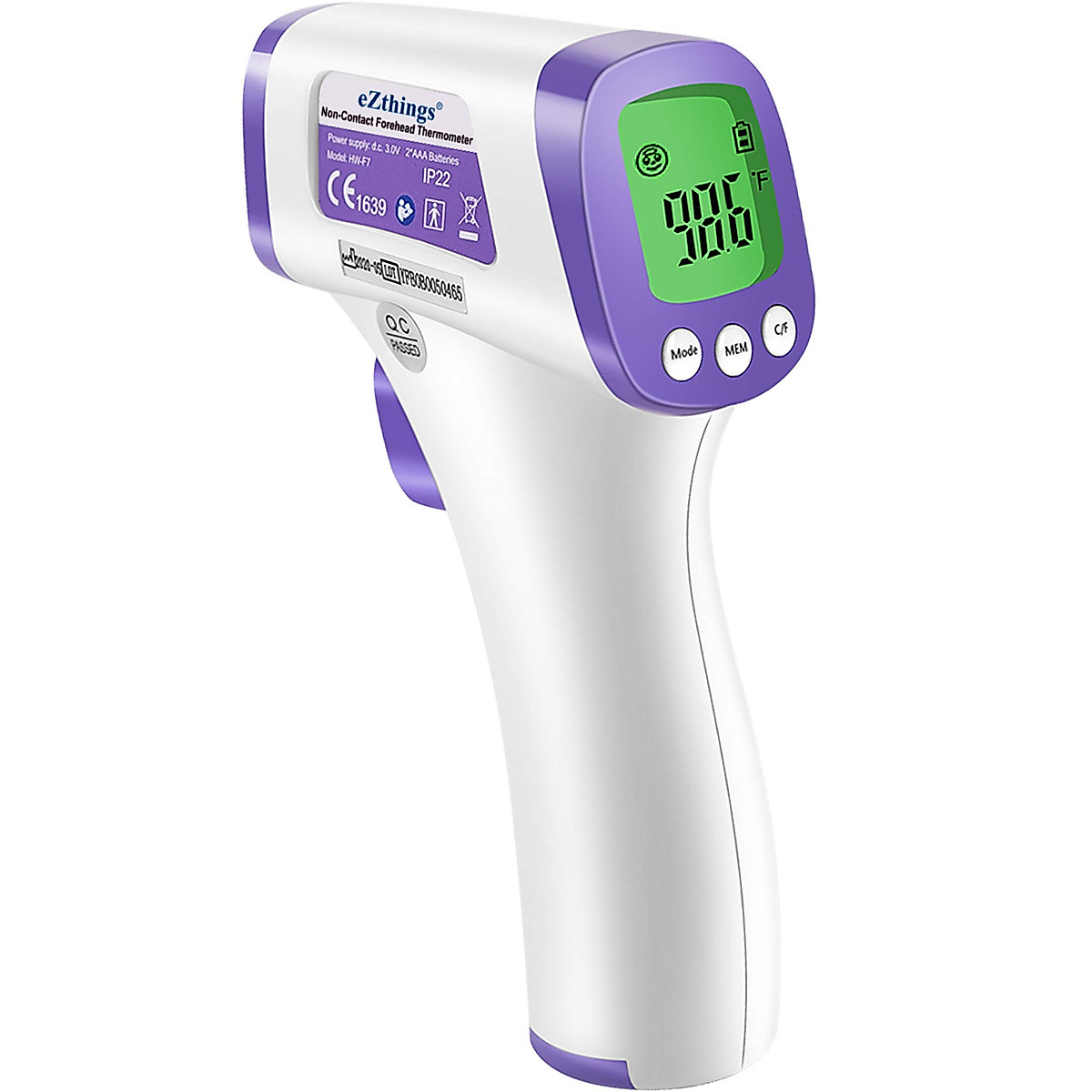 eZthings Thermometer Heavy Duty Infrared Forehead Non-Contact for Medical Offices, Hospitals, Physicians