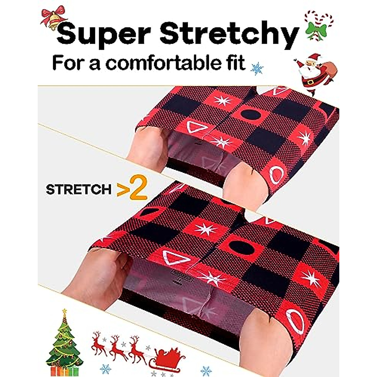 KOBERO Boys Pajamas Kids Christmas PJs Size 8 100% Organic Cotton Pj Sets Children Plaid Sleepwear Xmas Jammies Sleep Clothes 8T 7-8 Years Old, Medium