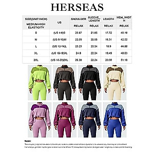 Herseas Women's Black Color Block Fleece Short Workout Jacket Warm Winter Long Sleeve Full Zip Stand Collar Fashion Sherpa Crop Coat Small 4 6