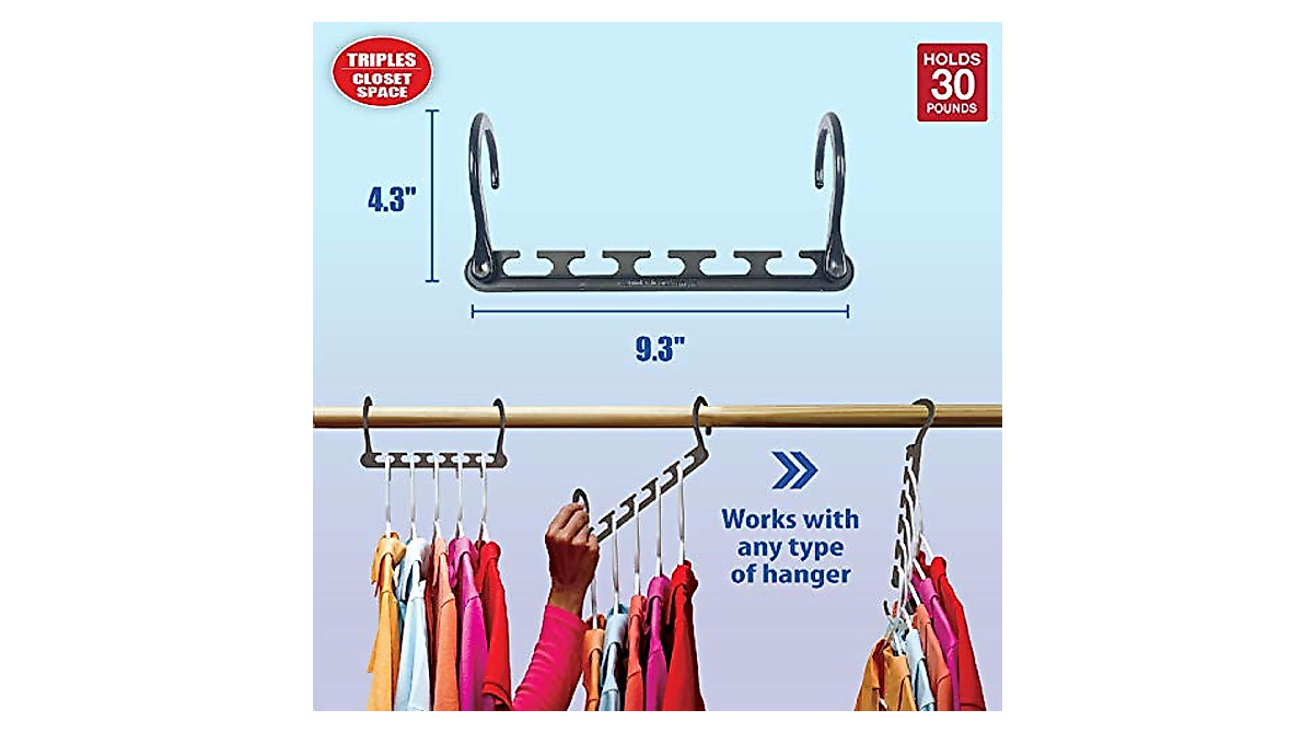 Wonder Hanger Max Pack of 10 - Space-Saving Closet Organizer