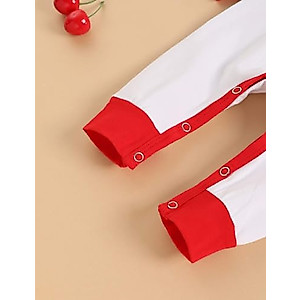 TUEMOS baby-girls Newborn Easter My 1St Letter Rabbit Stripe Hoodie Romper Outfit, Valentine-b, 0-3 Months