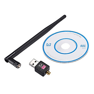 WiFi WLAN Stick Adapter 150Mbit 2dBi Wireless USB WiFi Network Adapter Dongle Antenna for Windows Vista/XP/2000/7/8/10, Linux, MAC OS