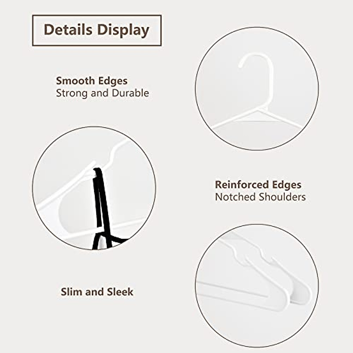 Bundle for MecTo 20 Pack White Hangers and Clear Window Privacy Film