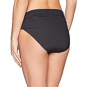 Vince Camuto Women's Standard Convertible High Waist Bikini Bottom Swimsuit, Surf Shades Black, Medium