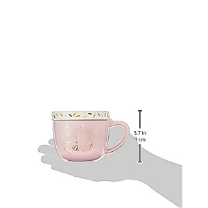 Enesco 6003670 Our Name is Mud Eat a Donut Mug and Warmer Lid Set, 16 Ounce and 4 Inch, Multicolor