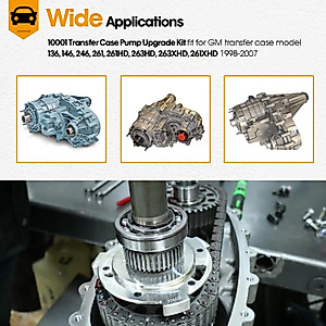10001 Transfer Case Pump Upgrade Kit Fits for GM Transfer Case Models 136,146, 246, 261, 261HD, 263HD, 263XHD, 261XHD 1998-2007