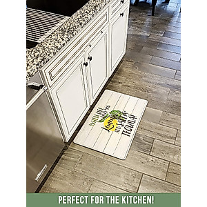 Generic JCB Home Anti-Fatigue Lemon Kitchen Mat. Memory Foam Kitchen Mat with Non-Slip Surface. Farmhouse Tequila Lemon Kitchen Rug. 18 inch x 30 inch