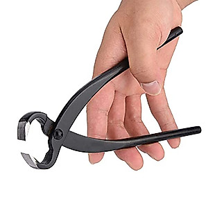 Omabeta 205mm Grade Manganese Steel Alloy Concave Root Cutters Bonsai Tools Branch Cutter Knob Cutter with Ergonomic Handles Black