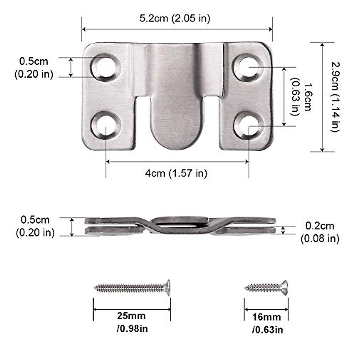 LIKERAINY Heavy Duty Large Metal Flush Mount Brackets Sectional Interlocking Connector for Sofa Furniture Photo Frame Mirror Panel Connecting Concealed Hanger Z Clips 20 Pairs