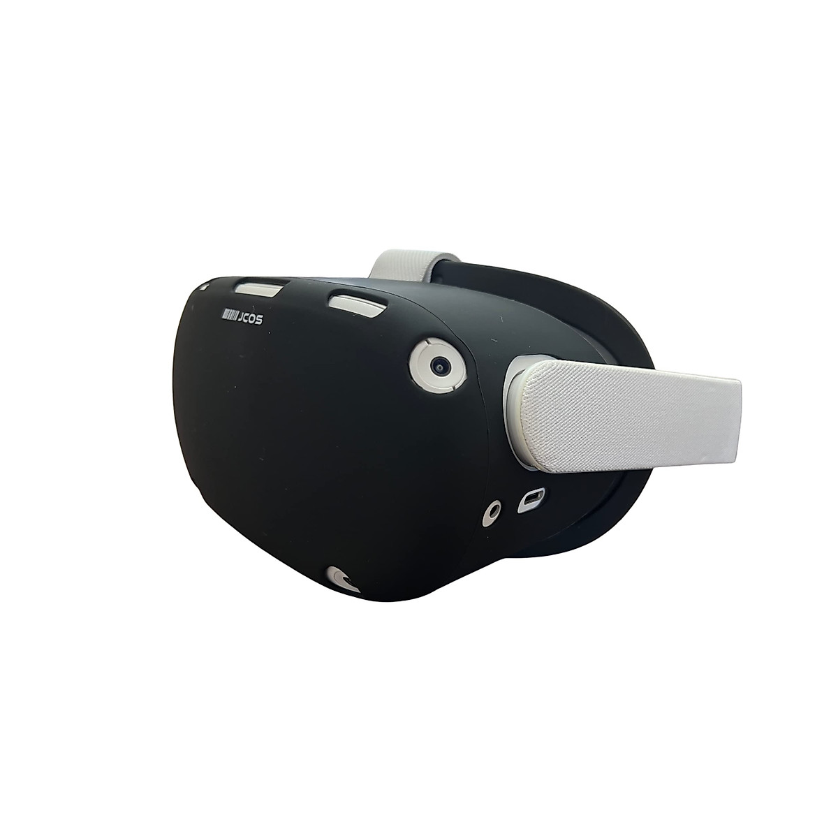 JCOS 4-in-1 Silicone Accessories for Oculus Quest 2 | Shell Front Silicone Face Cover Protector, Skin Grip Cover, Adjustable Knuckle Straps, Soft Silicone Facial Interface Cover (Black), JCOS1