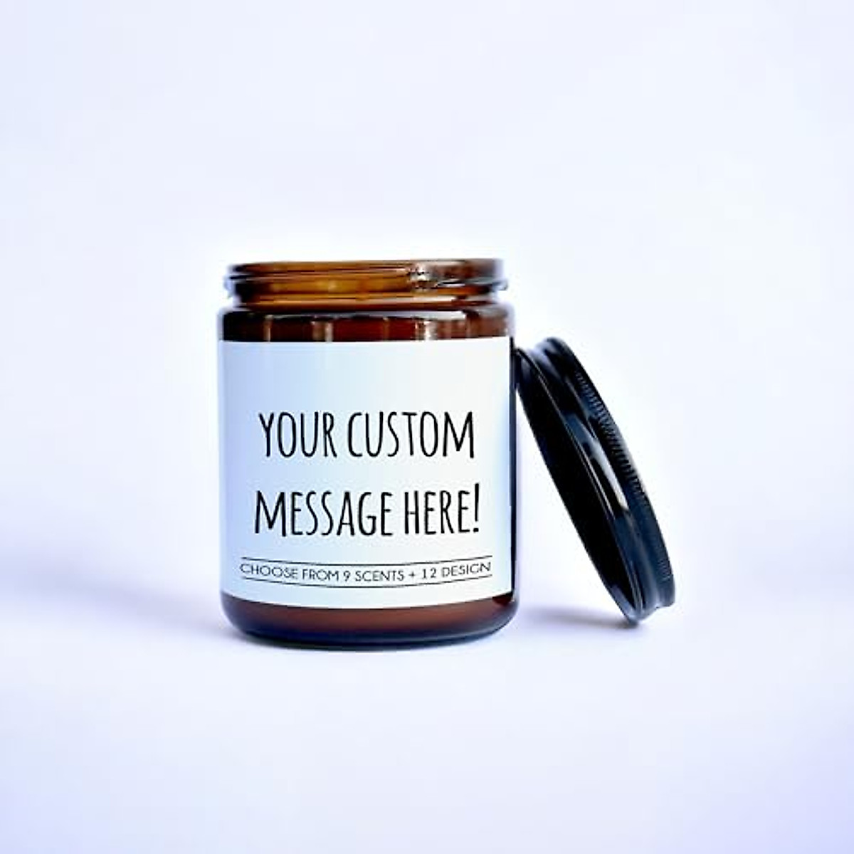 Personalized Scented Soy Candles with Your Own Picture | 4oz/9oz Personalized Candles with Name, Long Lasting Customized Gifts with Custom Candle Jar | Different Scent Options