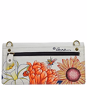 Anna by Anuschka Women's Hand-Painted Genuine Leather Wallet On A String - Floral Melody