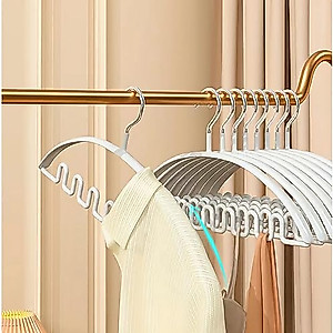 2THESTARS 14-Pack Clothes Hangers, Multi-Functional Non-Slip Plastic Dip Hangers, Hangers Space Saving, Space Saving Solution for Tidy Closet Storage (Seven Colors)