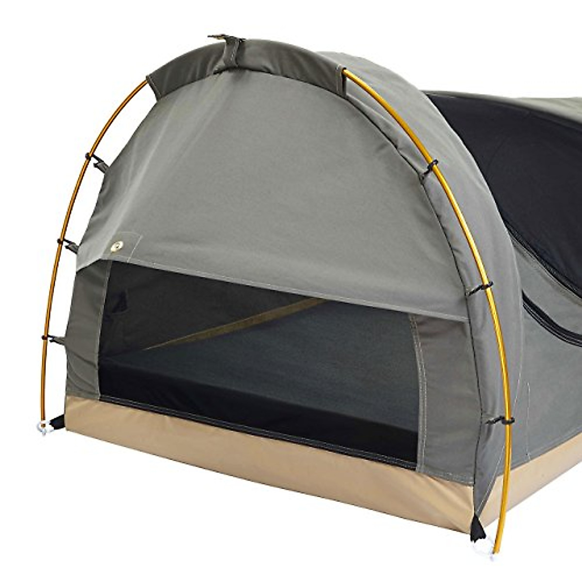 KODIAK CANVAS 1-Person Canvas Swag Tent with Sleeping Pad, Olive, One Size
