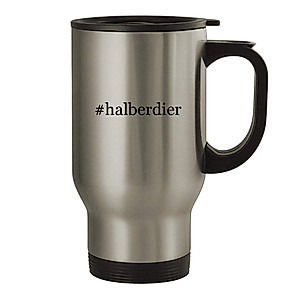 Knick Knack Gifts #halberdier - 14oz Stainless Steel Travel Mug, Silver