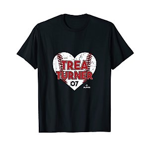 Trea Turner - Heart Baseball - Apparel - T-Shirt