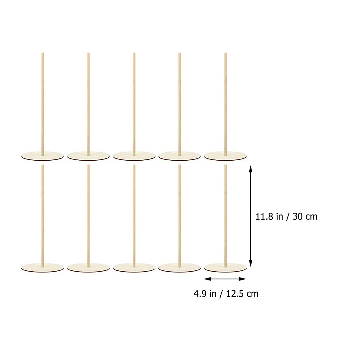 ULTECHNOVO 10pcs Donut Display Stand Kids Snacks Clear Stand Macaron Stand Snacks for Donut Holder Donut Board Display Shelves Doughnut Display Holder Wedding Shelf Baby Wooden