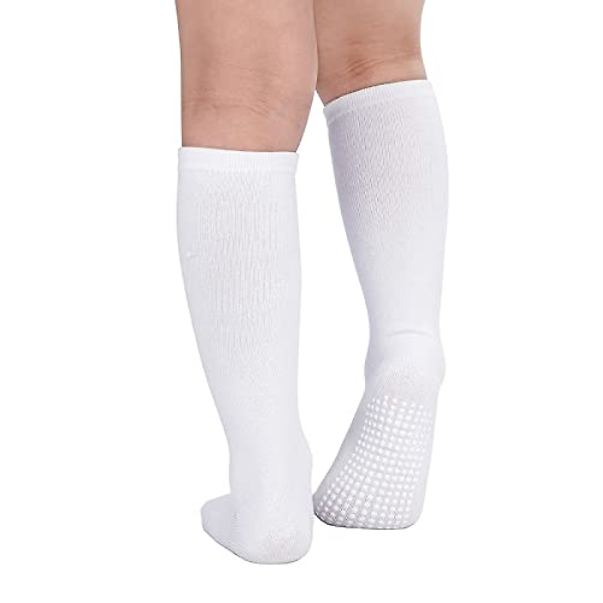 Century Star Baby Girl Socks Boy Knee High Socks Toddler Non-Slip Tube Sock School Soccer Striped Stockings for Infant 1 White 1-3 Years