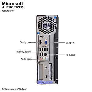 Lenovo ThinkCentre M90p Ultra Small Form PC Desktop Computer, Intel Dual Core i5 3.20 GHz, 8GB RAM, 500GB HDD, Windows 10 Pro, Keyboard & Mouse, DVD, WiFi (Renewed)