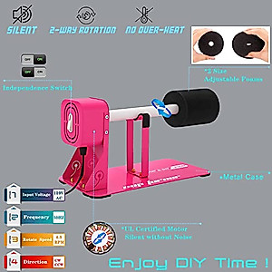 Cup Turner for Crafts Tumbler,Tumbler Cup Spinner,Glitter Powder,Epoxy Resin kit for Tumblers for Beginners with Epoxy and Heat Gun (Pink)