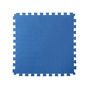 CAP Barbell Blue/Gray Reversible Puzzle Exercise Mat, 16 Pieces, Blue and Gray (MTS-1204BLGY-16)