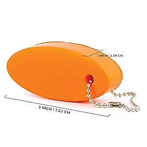 Cornucopia Orange Foam Floating Key Chain Key Floats (2 pack); Great Keychain for Boating,Fishing, Sailing and Outdoor Sports