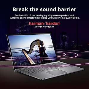 ASUS Zenbook x360 2-in-1 15.6" FHD Touchscreen Business Laptop, AMD Ryzen 7 5700U, 8GB RAM, 256GB PCIe SSD, Backlit Keyboard, NVIDIA GeForce MX450, HD Camera, Win 11, Gray, 32GB USB Card