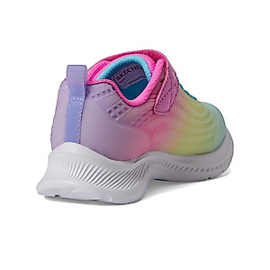 Skechers Girls Jumpsters 2.0-Blurred Dream Sneaker, Pink/Multi, 2 Little Kid